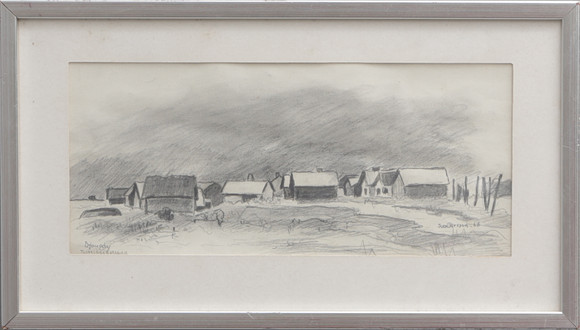 SVEN PERSSON. TECKNING, kol, signerad, 1968. Konst - Teckningar - Auctionet