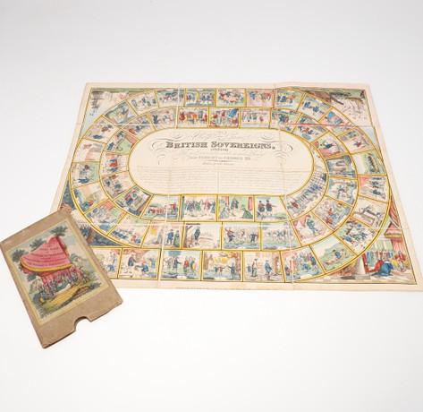 THE ROYAL GAME OF BRITISH SOVEREIGNS, AN EARLY 19TH CENTURY TABLE OR ...