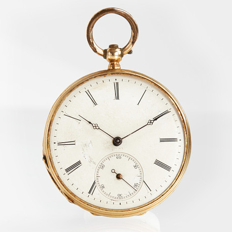 POCKET WATCH, 18K gold, "grandmother clock", 18/1900s. Clocks & Watches ...
