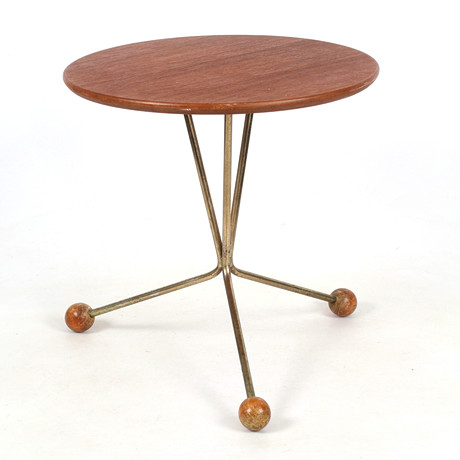 ALBERT LARSSON. Beistelltisch, Teakholz, Messing, „Albertsboard ...