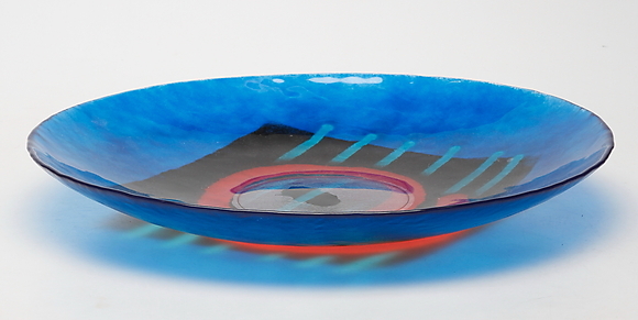 BOWL, lasi, Jan Wiberg, Steningen linna, signeerattu, numeroitu 38/100 ...