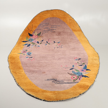 KINESISK OVAL ART DECO MATTA. Mattor & Textil - Mattor - Auctionet