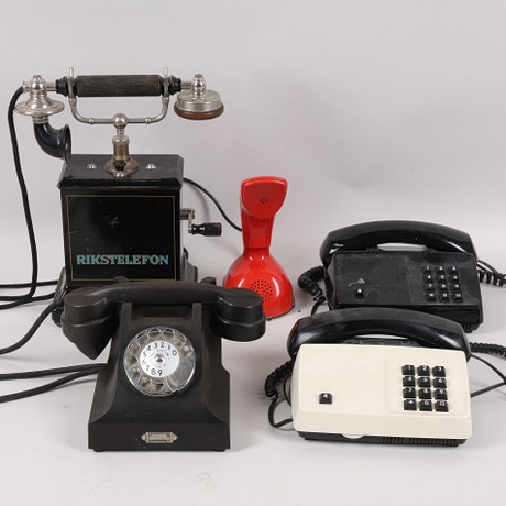 TELEFONER, 5 st. bl.a. Kobra L.M. Ericsson, 1900-tal. Övrigt - Modern ...
