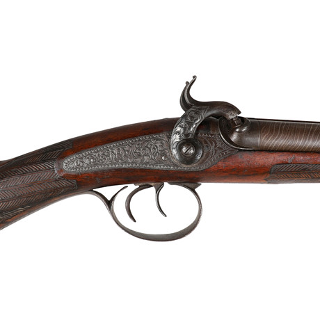 A FINE 19TH CENTURY 20 BORE DOUBLE BARREL SPORTING GUN BY 'CANON A ...