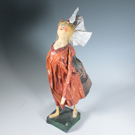 BARBARA LUDIN. Papier-mâché, colored painted, The Spring Queen. Art ...