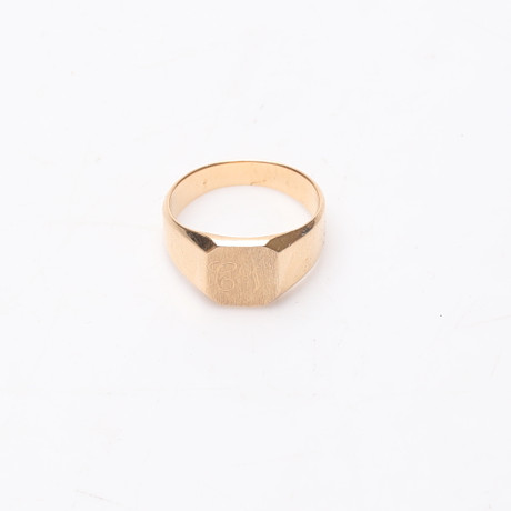 KLACKRING, guld, 18k ca 11,1 gram. Smycken & Ädelstenar - Ringar ...