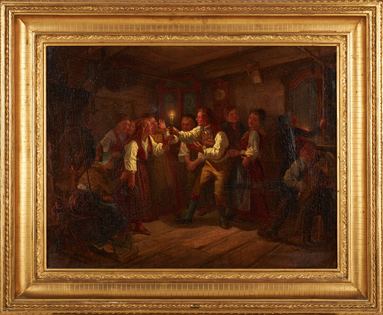 AUGUST HOLMBERG (1851-1911). "The Judge's Dance", signed and dated A ...