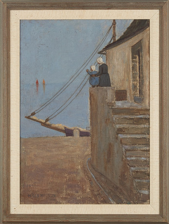 HILDA FREDRIKA HEYMAN (1872-1955). Harbor view, oil on canvas, signed ...