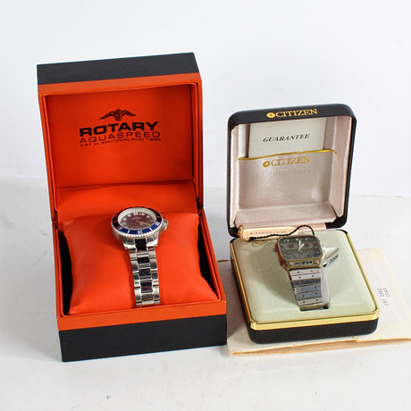 CITIZEN DIGI-ANA GENTLEMAN'S WRISTWATCH, ROTARY AQUASPEED THREE-QUARTER ...