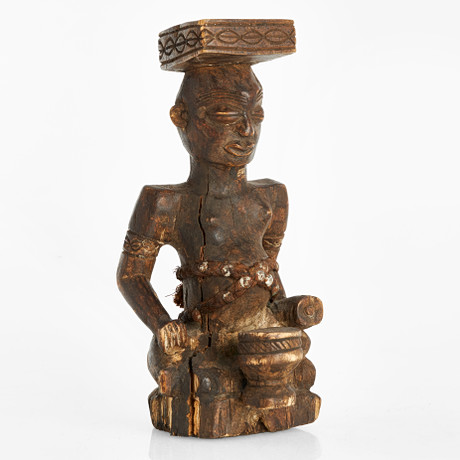 SCULPTURE, King statue, Bakuba tribe, Congo. Ethnographica - Auctionet