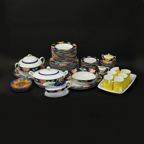 CHRISTINEHOLM, MAT-OCH KAFFESERVIS, "SOLROS", 92 DELAR. Keramik ...