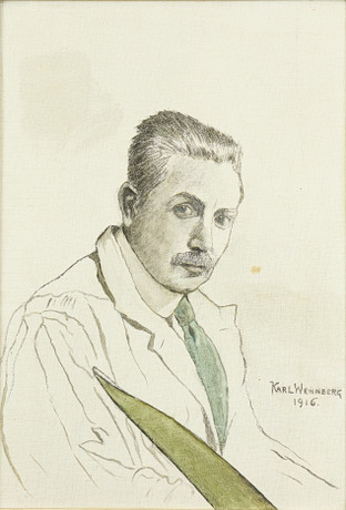 KARL WENNBERG. Self-portrait, signed and dated 1916, oil on canvas. Art ...