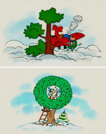 WALT DISNEY STUDIOS. Two original drawings for book, Goofy Trees". Art ...
