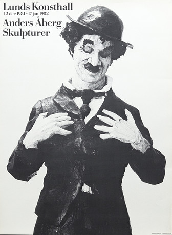 ANDERS ÅBERG. Exhibition poster "Sculptures", Lund Art Gallery 1981 ...