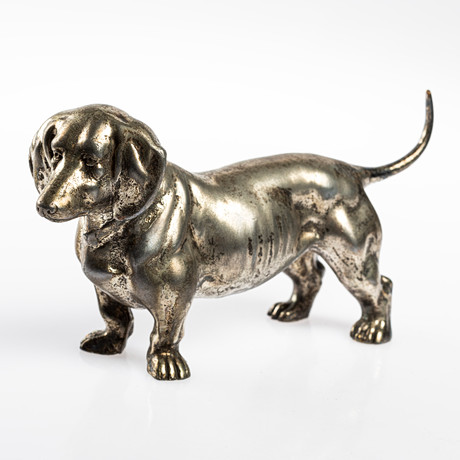 SKULPTUR, form av tax, nysilver, 1900 - tal. Konst - Skulptur - Auctionet