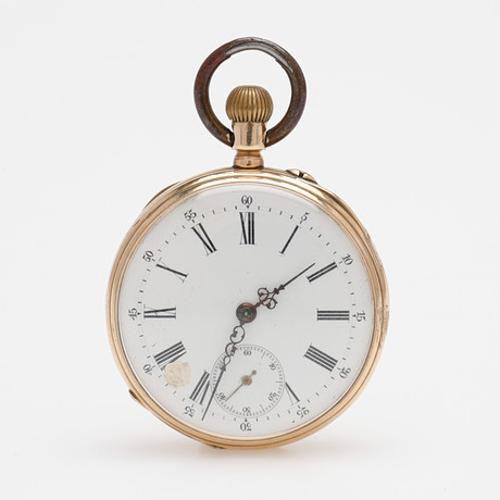 POCKET WATCH, 14K GOLD. Clocks & Watches - Pocket & Stop Watches ...