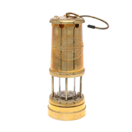 MINING LANTERN, brass, British Coal Mining Company, Wales, UK. Silver ...