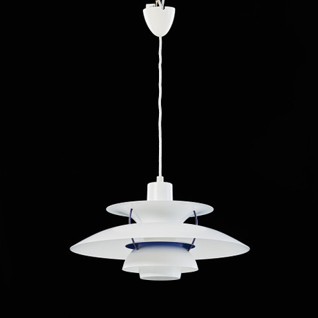 PAUL HENNINGSEN. PH lamp, "PH-5", purple-blue inside, label marked ...