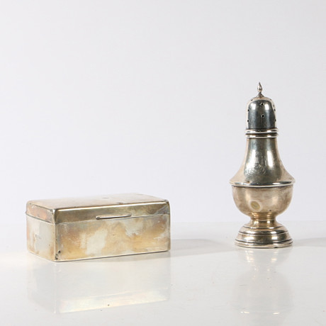 SOCKERRICINOLJA, GEORGE V SILVER, BIRMINGHAM 1930, MAKER MARSON & JONES ...