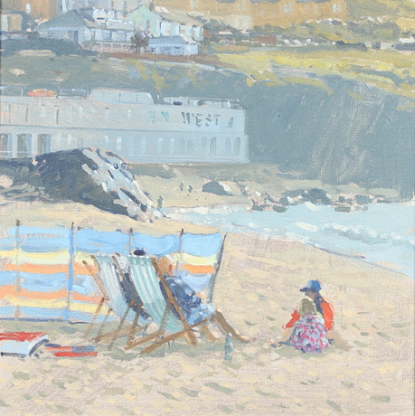 IAN CRYER (B.1959). STRAND SCEN. Konst - Måleri - Auctionet