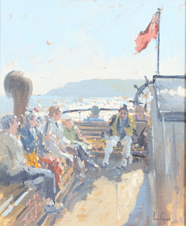 IAN CRYER (B.1959). A PLEASURE CRUISE. Art - Paintings - Auctionet