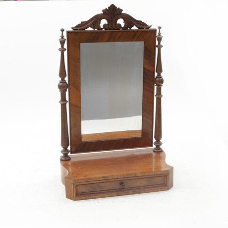 PIGTITTARE, trä/spegelglas, sent 1800-tal. Möbler - Övrigt - Auctionet