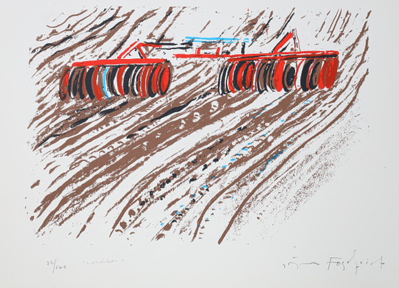 JÖRGEN FOGELQUIST. "Leråker", color lithography, unframed sheet. Art ...