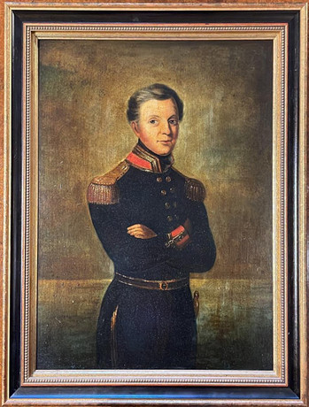 19TH C. NAVAL OFFICER PORTRAIT. Art - Paintings - Auctionet