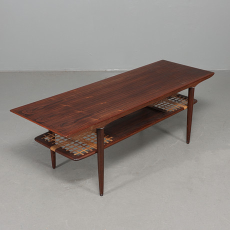 SOFFBORD, palisander och rotting, 1960-tal. Möbler - Bord - Auctionet