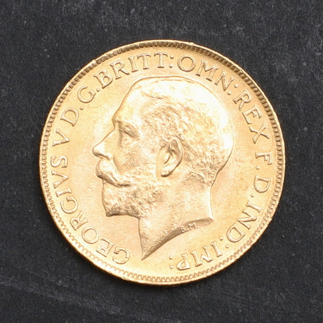 A GEORGE V SOVEREIGN, 1919. Coins, Medals & Stamps - Coins - Auctionet