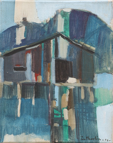 PER THORLIN (NORGE, 1923-2018). Composition, oil on canvas, signed. Art ...