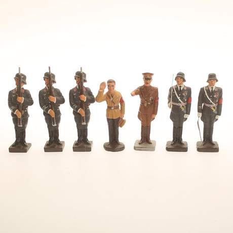 LINEOL, figurer/soldater, 7 stycken. Leksaker - Leksaker - Auctionet