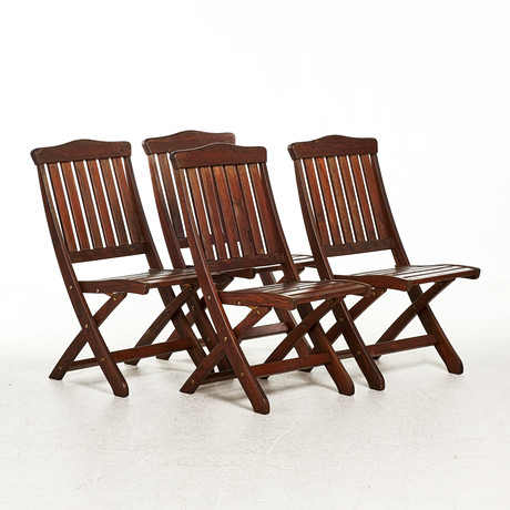 STOLAR. 4 st, hopfällbara, brickmärkta Gold KWA Made in sweden, betsade ...