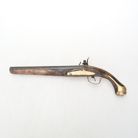 FLINT LOCK PISTOL, CA 1820-1830. Weapons & Militaria - Guns & Rifles ...