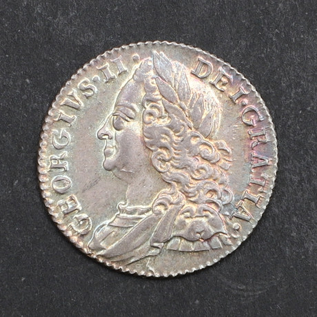 A GEORGE II SIXPENCE, 1757. Coins, Medals & Stamps - Coins - Auctionet