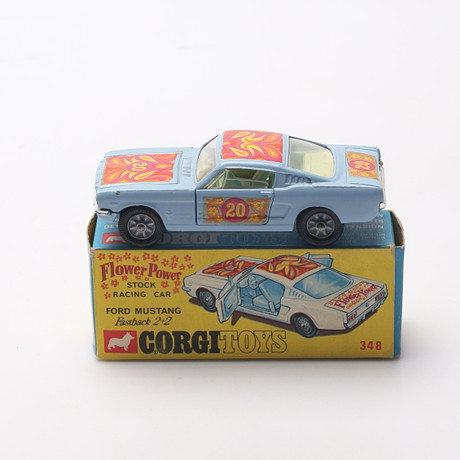 CORGI TOYS. Toy car 348, Ford Mustang Fastback 2+2, Flower Power stock ...