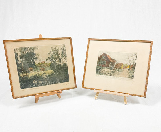 ANDERS HELLER / E. HÄLLGREN. Grafiska blad 1900-tal. Konst - Grafik ...