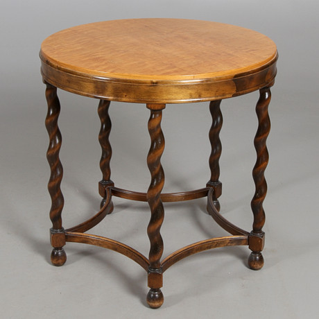 SIDE TABLE, partly stained birch, baroque style, 1930s/40s. Furniture ...