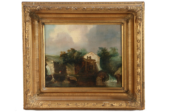 ATTRIBUTED TO E HAYES (BRITISH 1819-1904) FIGURE BY A MILL. Art ...