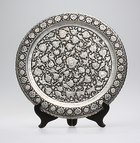 TIN PLATE, Isfahan, Iran. 1900s. Silver & Metals - Pewter, Brass ...