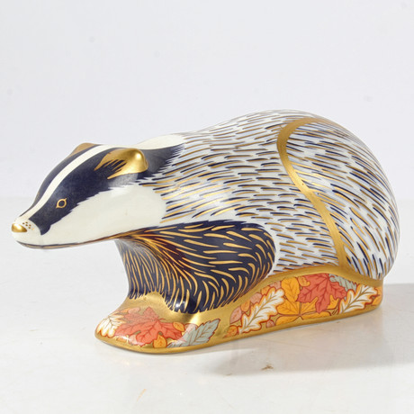 KUNGLIG KRONA DERBY PAPPERSVIKT ”SKOGSMARK GRÄVLING”. Keramik & Porslin ...