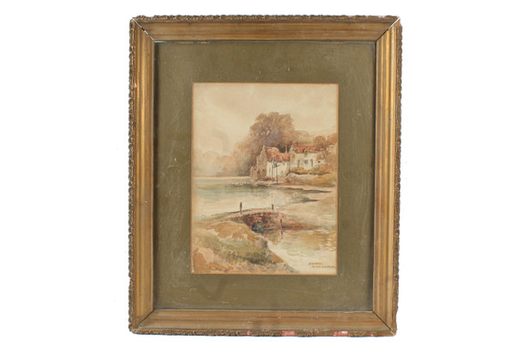 CECIL R. DUKE (BRITISH 19TH/20TH CENTURY) "PIN MILL ON THE ORWELL". Art ...