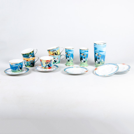 ROSITA WACHTMEISTER. KAFFESERVIS. Fyrklövern, Goebel, 15 delar. Keramik & Porslin - Europeiskt ...