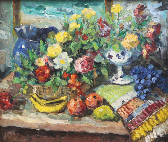 FINN ANDERSEN (1909-1987). Stilleben, olja på duk, signerad. Konst ...