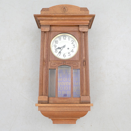 MANOR CLOCK, Wall clock, Oak, first half of the 20th century. Clocks ...