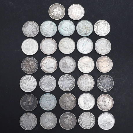 A COLLECTION OF CANADIAN 25 CENT COINS 1872 AND LATER. Coins, Medals ...