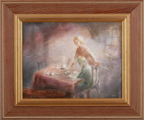 WALTER DUHALDE. Sisustus, öljy kankaalle, signeerattu. Taide - Maalaus ...