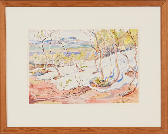 DAVID FRITIOF CEDERBERG (1885-1956 Östersund) Vårvinterlandskap ...