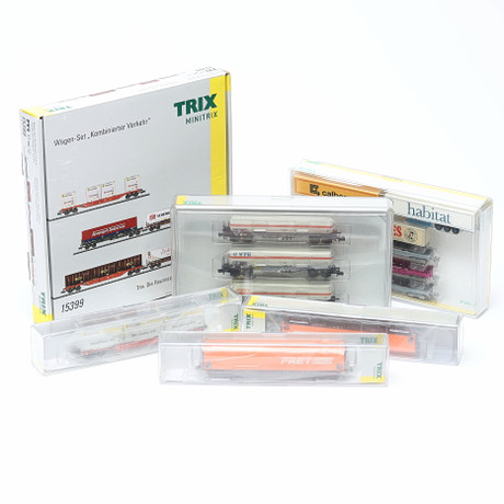 MINITRIX 14 freight wagons, track N, original packaging. Toys - Toys ...