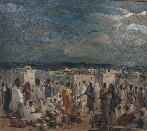 FRANZ MARX (1889-1960). olja på duk, marknadsplats försäljning. Konst ...